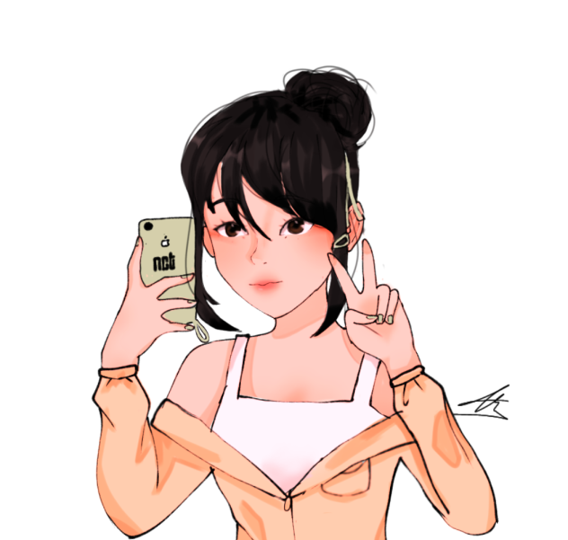 mirror selfie - ibisPaint