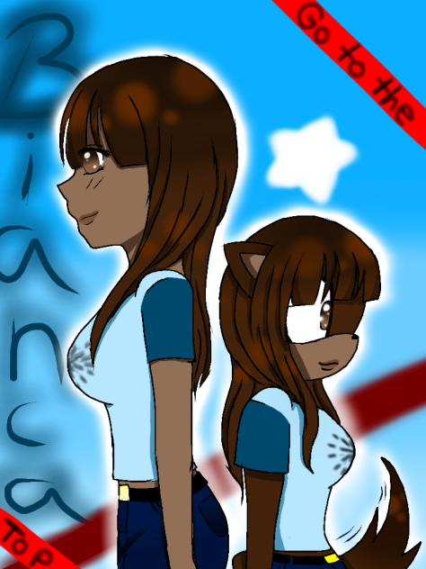 Bianca, both the dog and the girl - ibisPaint