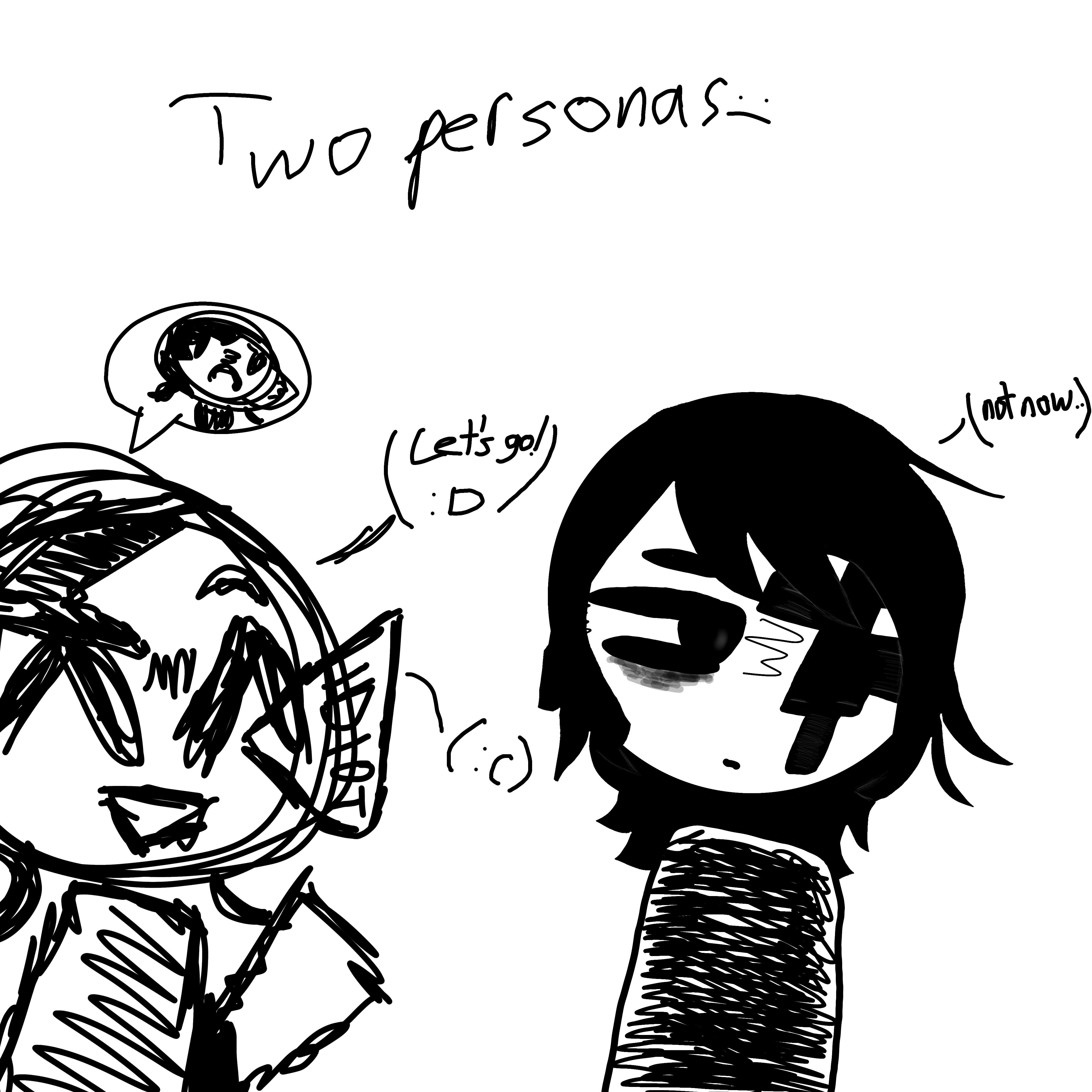 Two personas (both girls) - ibisPaint