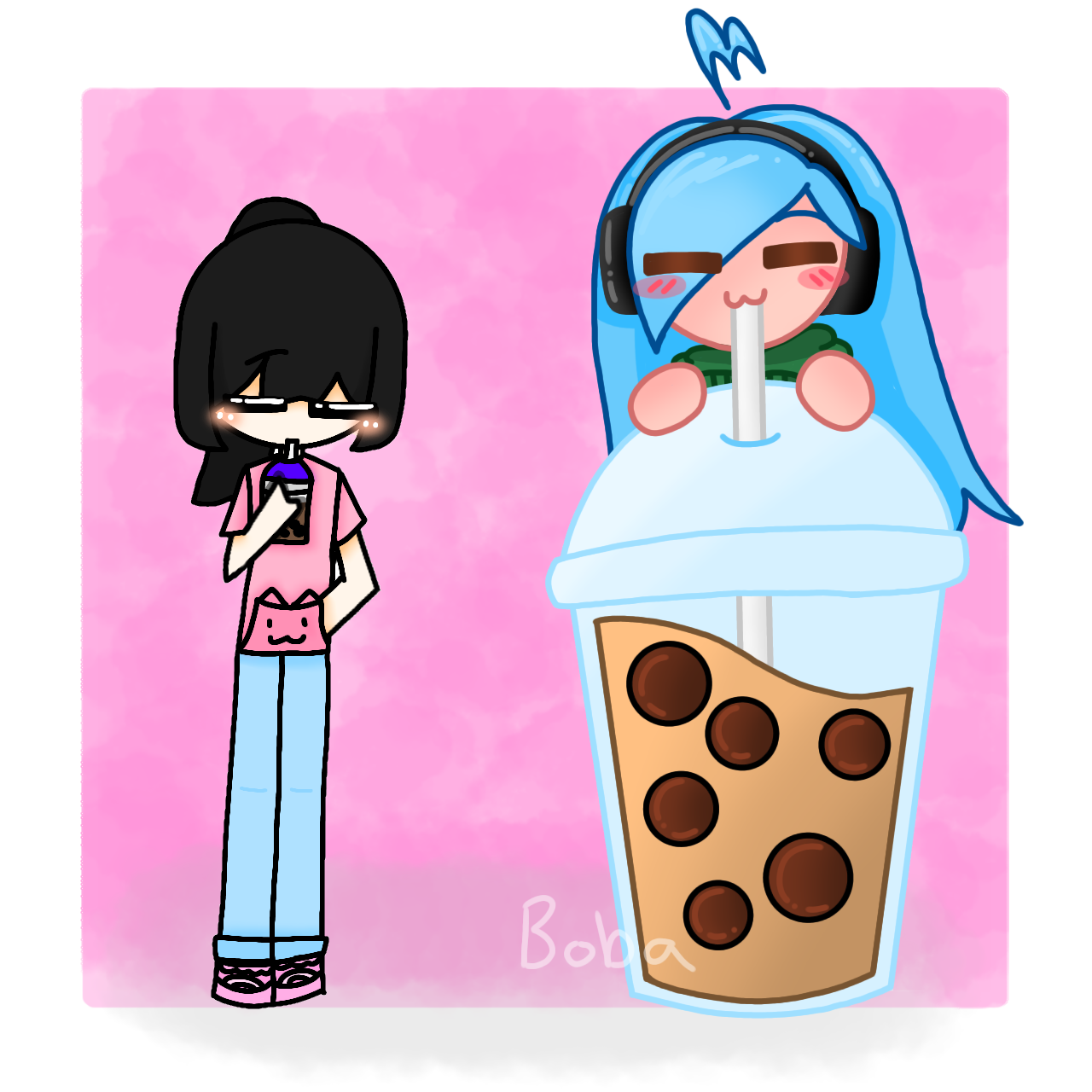 BOBA COLLABBBBBB WITH LUNA!! - ibisPaint
