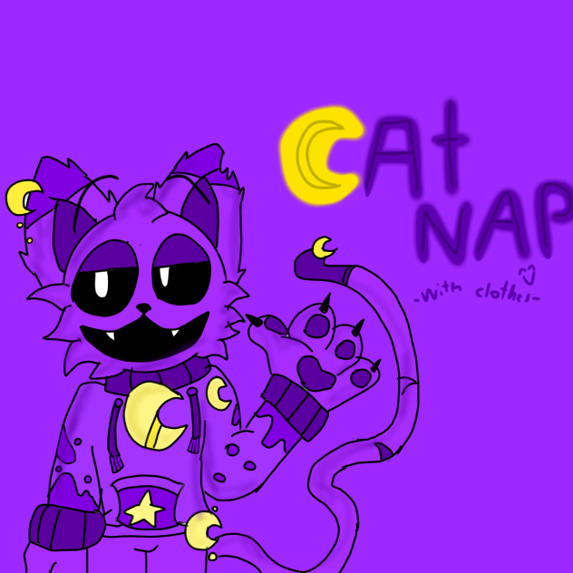 Catnap 𝐰𝐢𝐭𝐡 𝐜𝐥𝐨𝐭𝐡𝐞𝐬! - ibisPaint