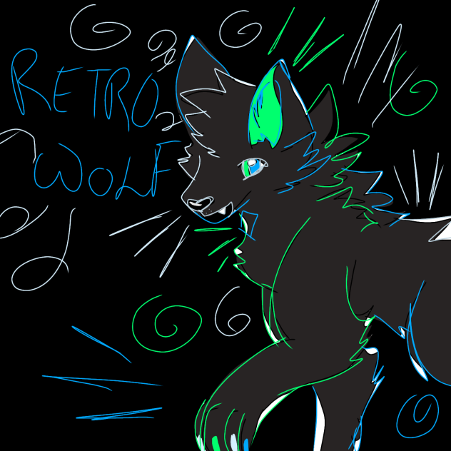 retro wolf form 2 - ibisPaint
