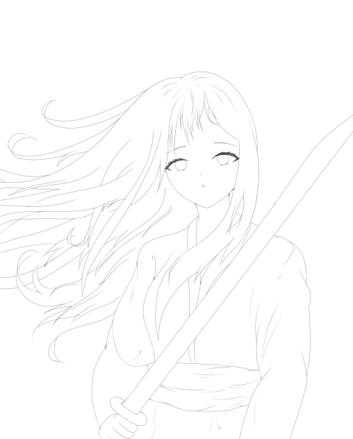 Ninja - lineart. - ibisPaint