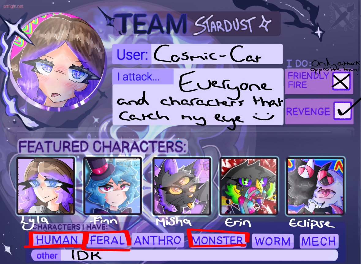 Artfight profile - ibisPaint