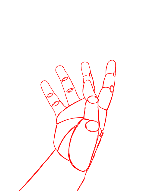 Hand Reference Sketch 3 - ibisPaint