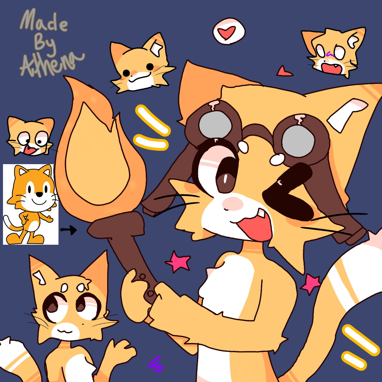 Scratch Cat in my style - ibisPaint