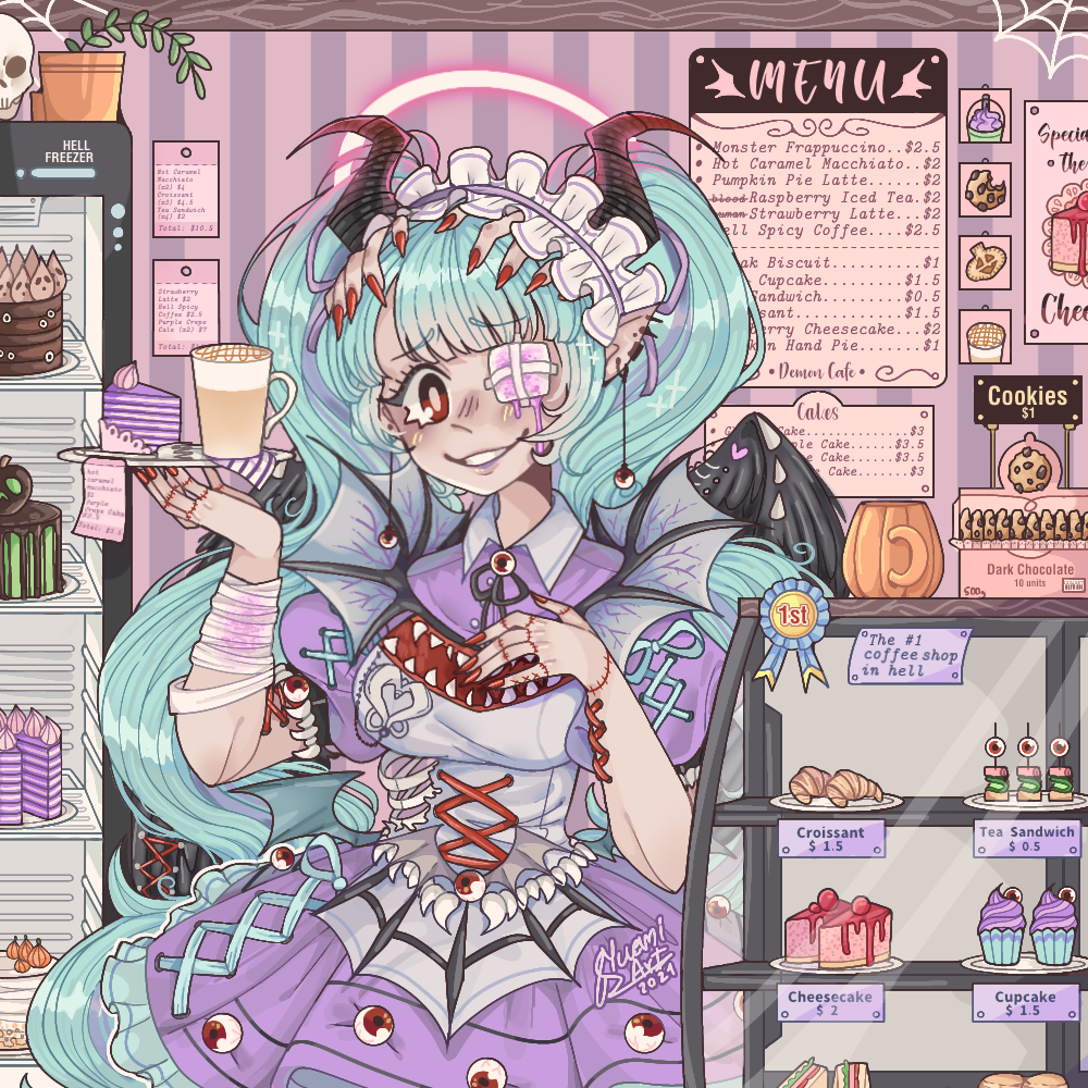 Demon Cafe [DTIYS] - ibisPaint