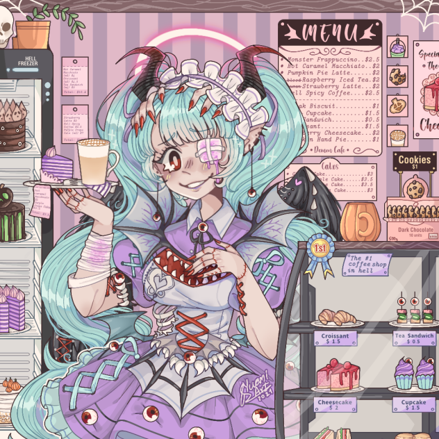 Demon Cafe [DTIYS] - ibisPaint