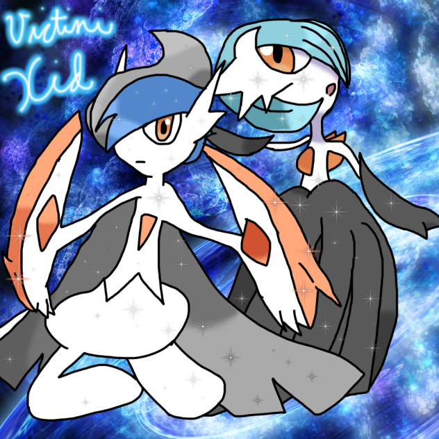 Shiny Mega Gardevoir and Gallade - ibisPaint