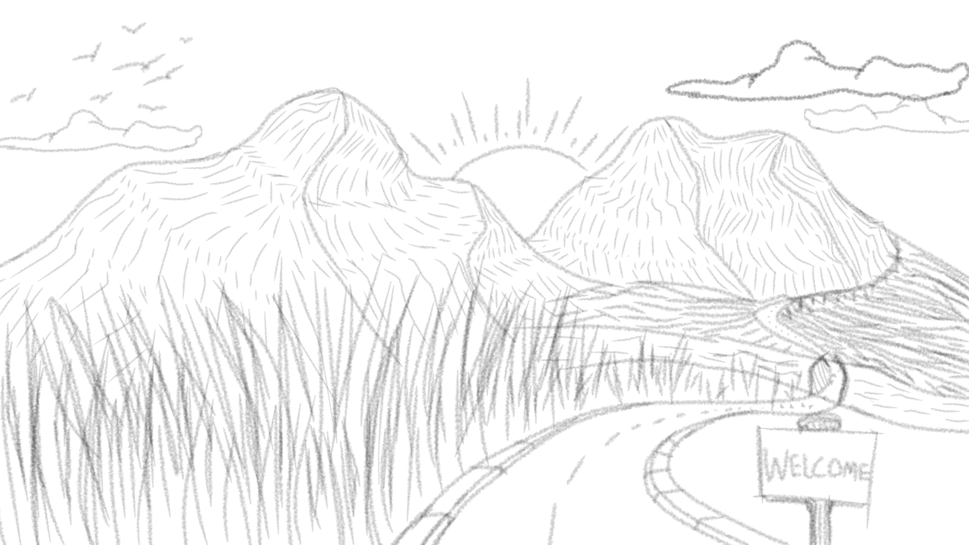 Mountain road - ibisPaint