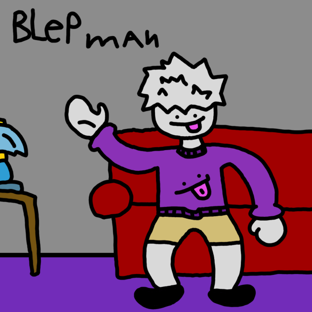 silly blep man - ibisPaint