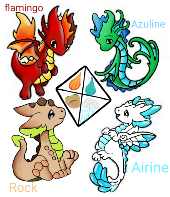 Les 4 dragons - ibisPaint