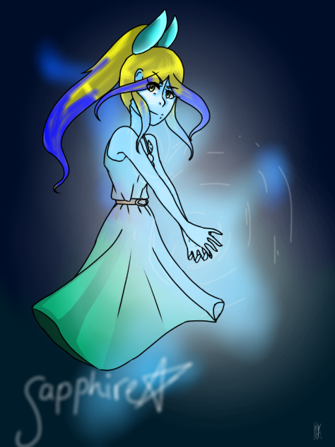Sapphire Summons Her Weapon - ibisPaint