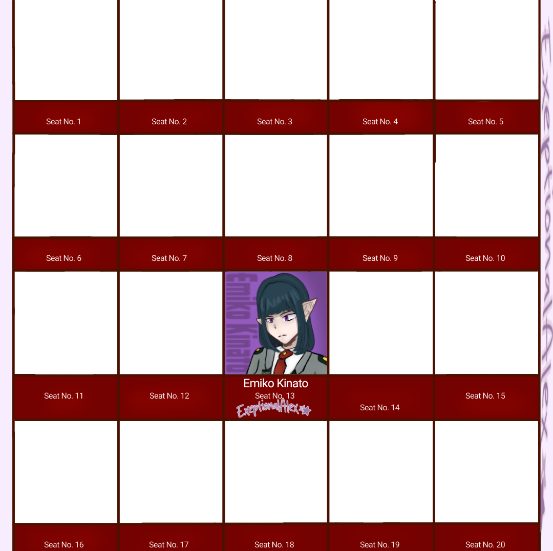 MHA oc Seating chart collab thingy - ibisPaint