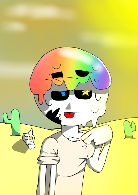 ink head sans lost in desert - ibisPaint