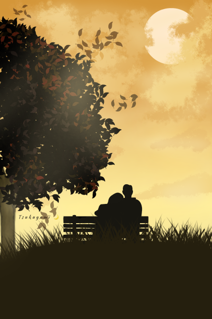 romantic sunset - ibisPaint