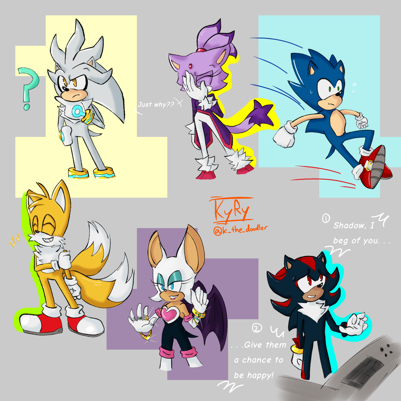 Sonic Character Expression Sheet - ibisPaint