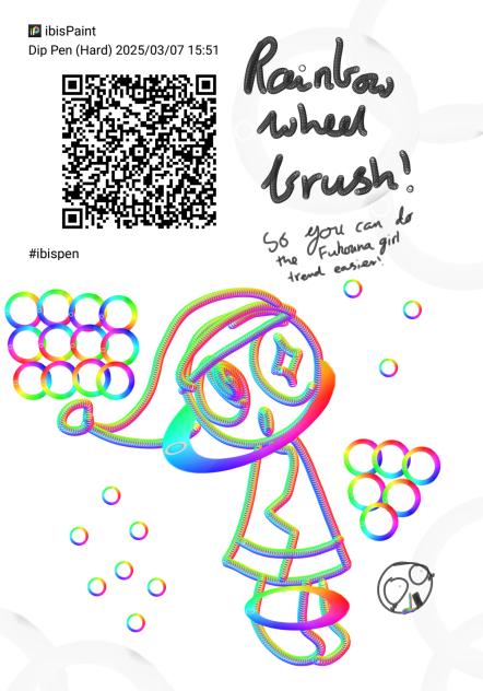 Rainbow Wheel - Fukouna Girl - ibisPaint