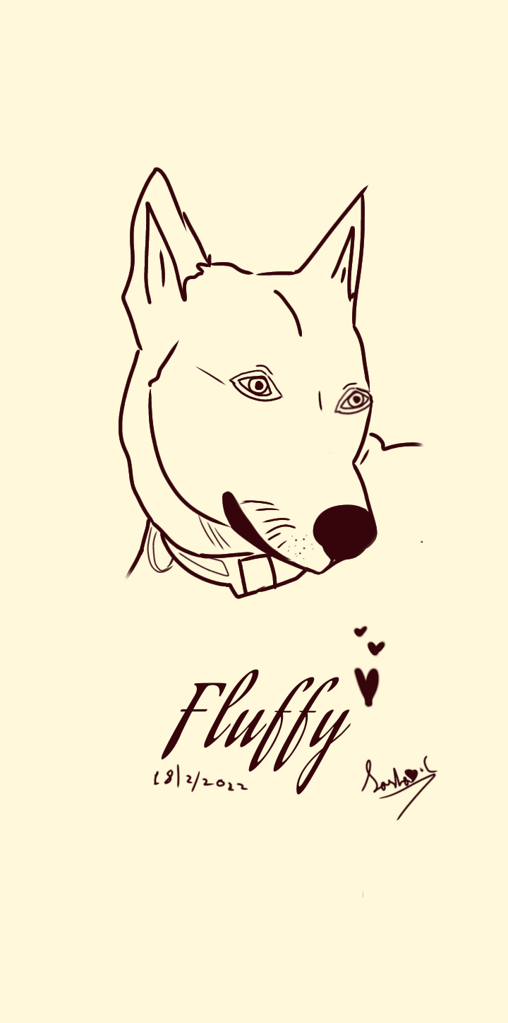 Fluffy line art - ibisPaint