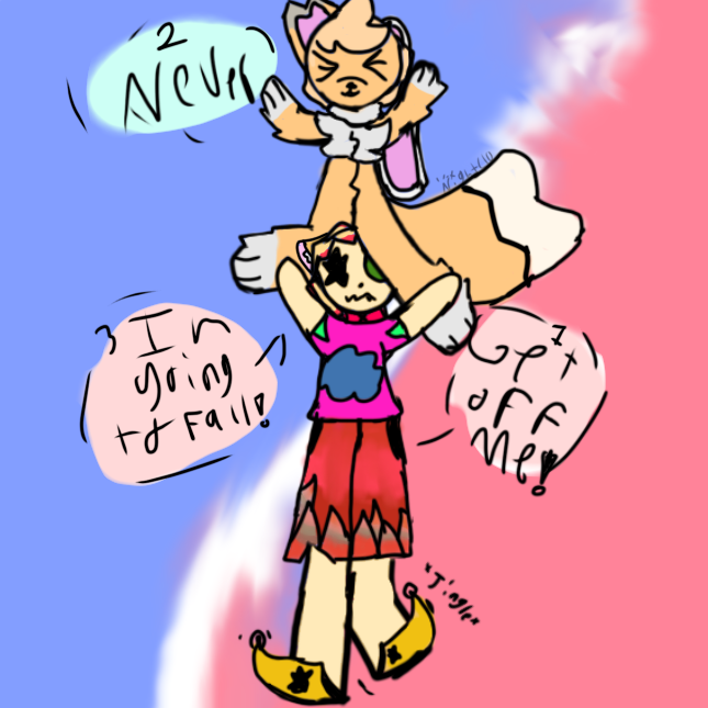 2 friends being dumb - ibisPaint