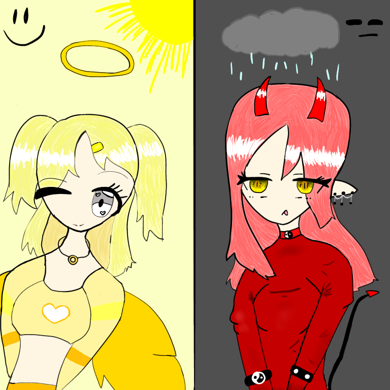 Angel and Demon - ibisPaint