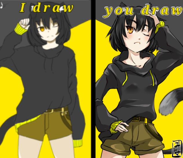 I draw you draw collaboration with Ragad - ibisPaint