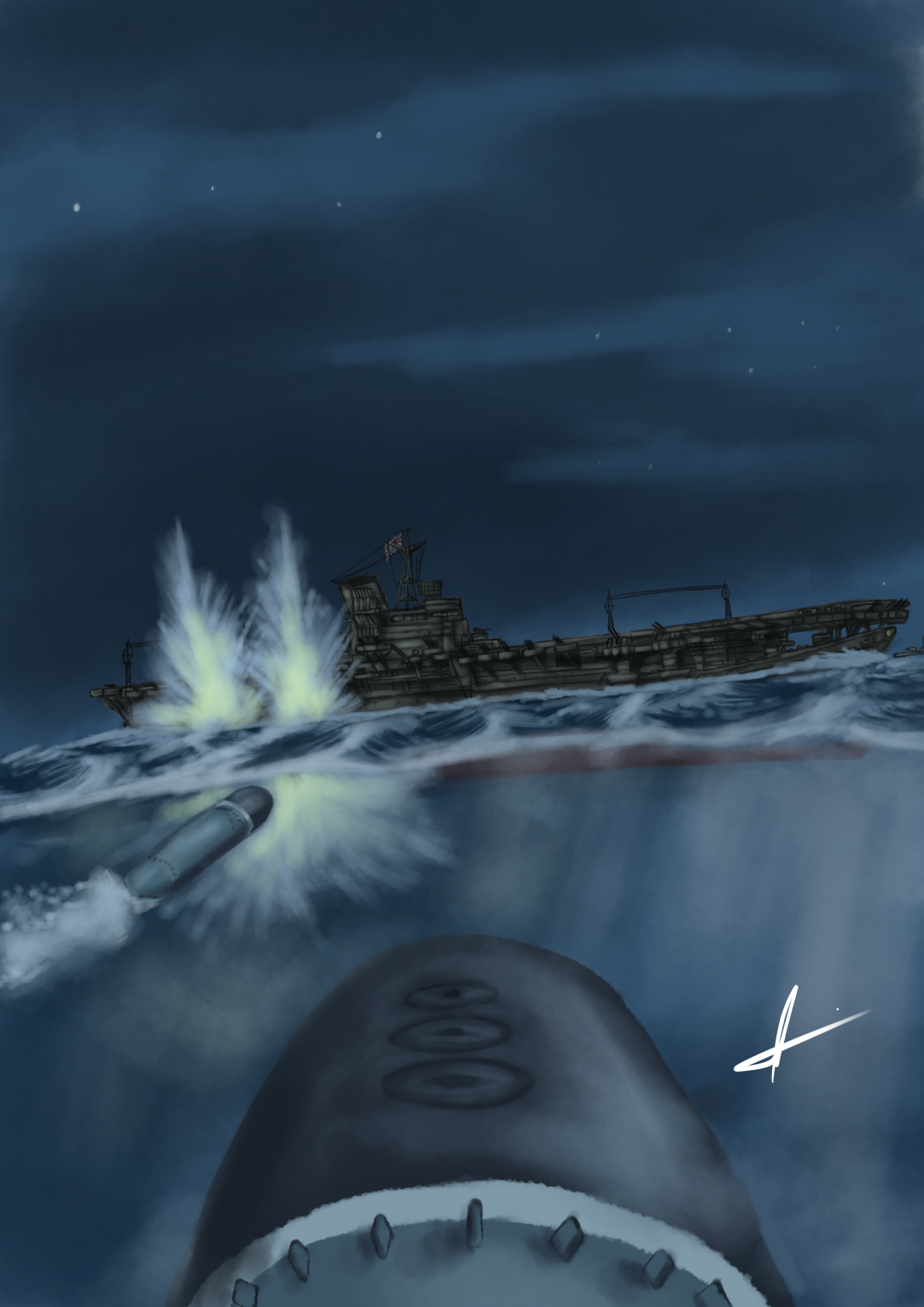 Sinking of IJN Shinano, Part 2 - ibisPaint