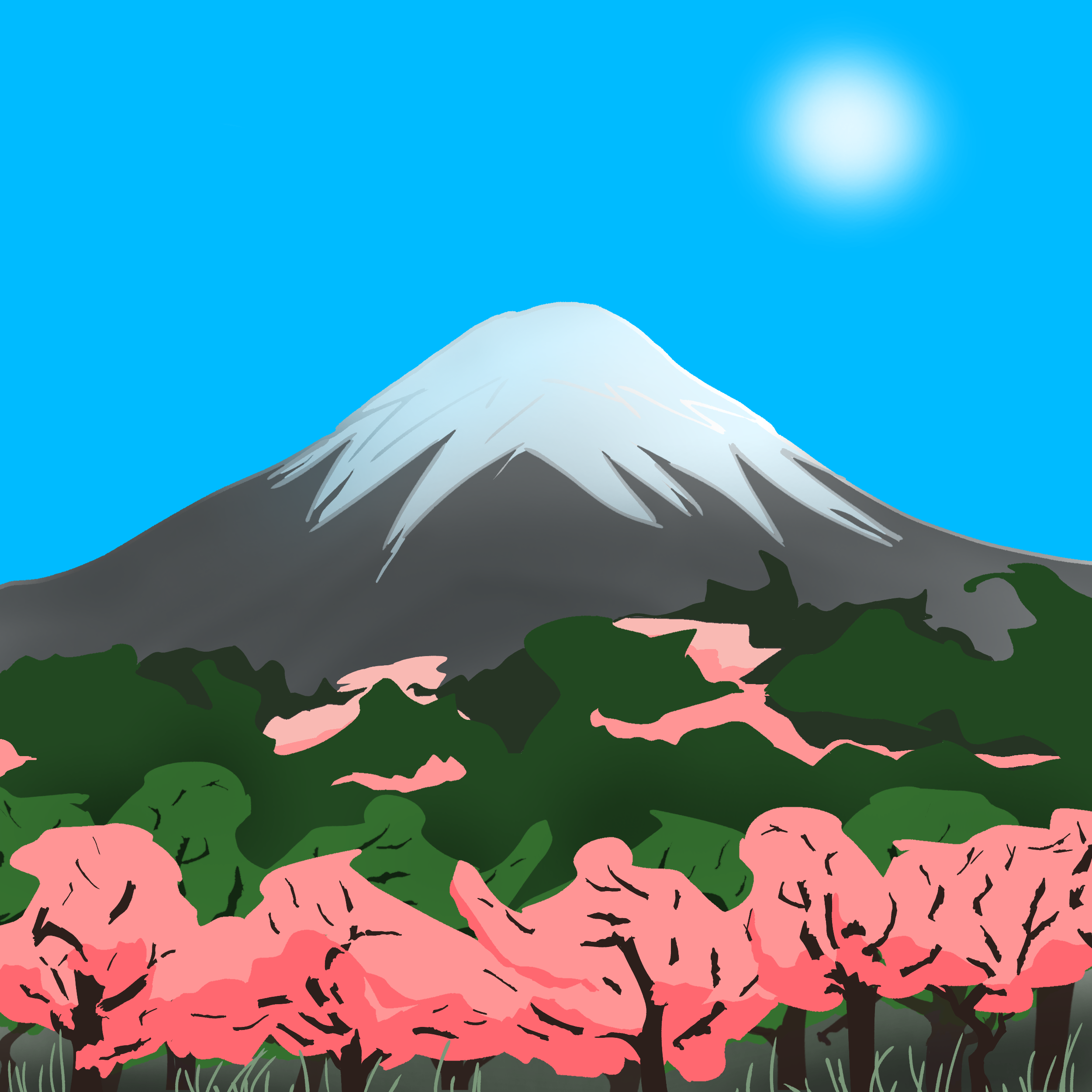 fujiama mountain - ibisPaint