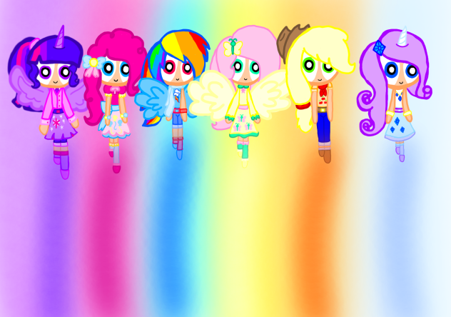 my little pony powerpuff girls - ibisPaint