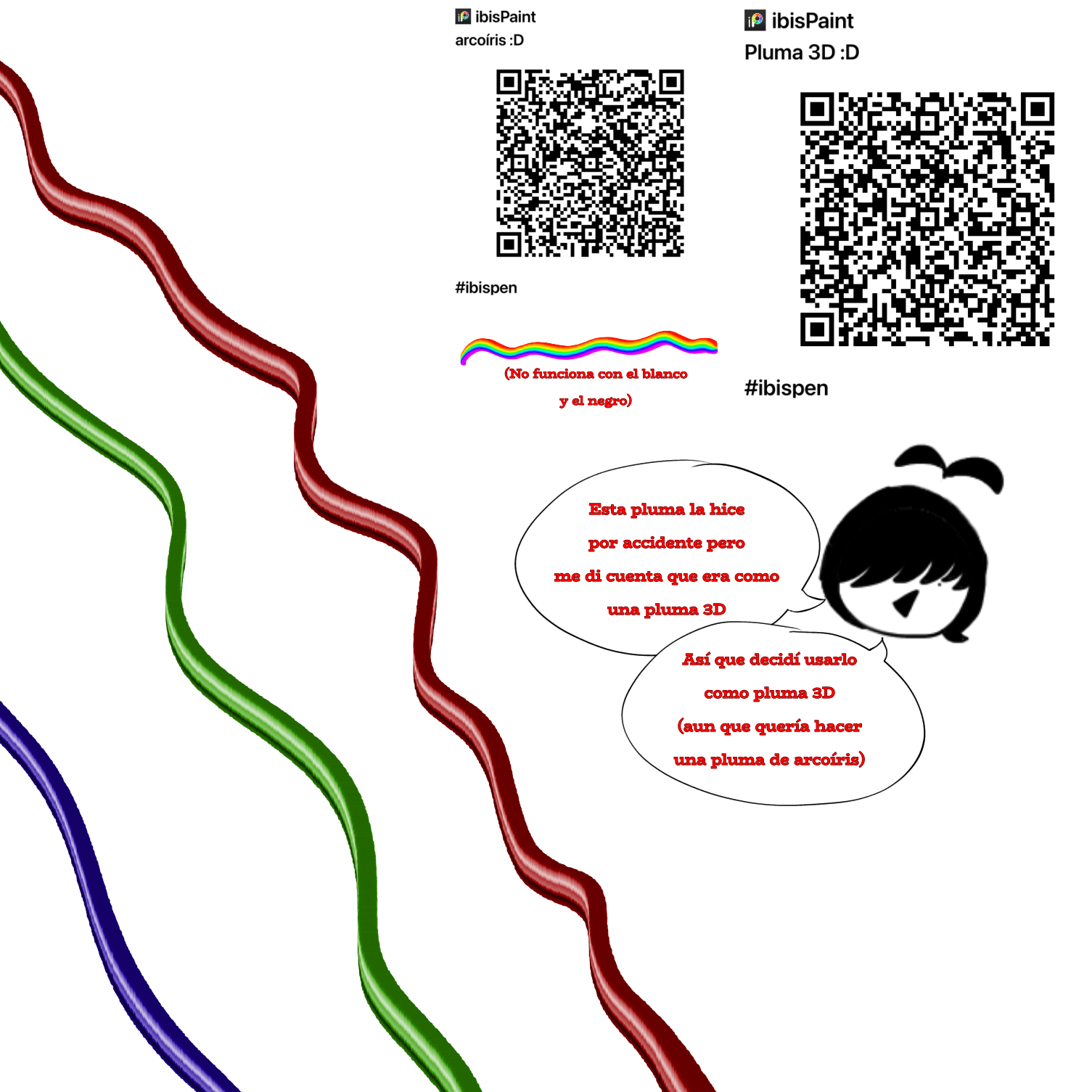 Pluma 3D y de arcoíris - ibisPaint