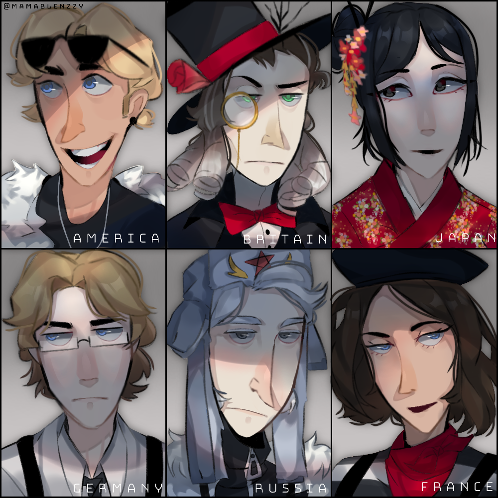 Countryhumans Humanized 🇺🇲🇬🇧🇯🇵🇩🇪🇷🇺🇲🇫 - ibisPaint