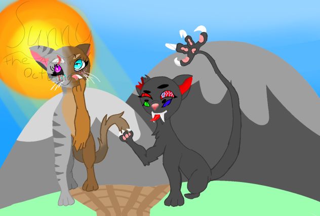 two cats, totally normal - ibisPaint