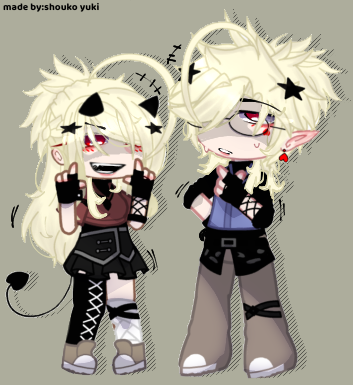 siblings lil munchkin and lil vamp - ibisPaint
