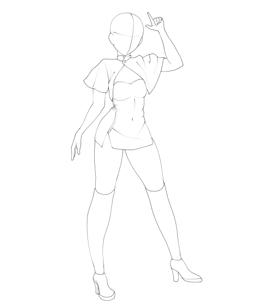 Pose 04 (Cosplay Outfit) - ibisPaint