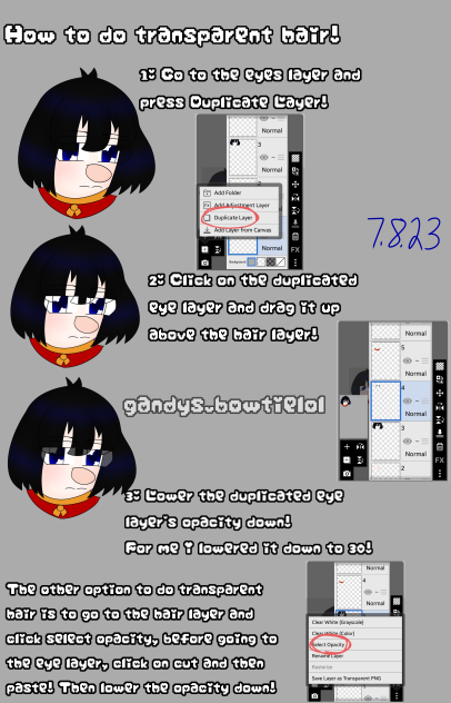 transparent hair tutorial - ibisPaint