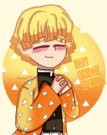 happy birthday zenitsu agatsuma!! ⚡⚡ - ibisPaint