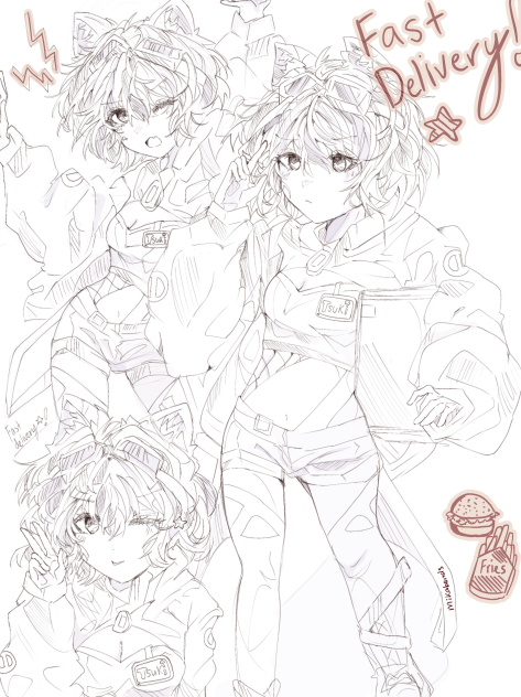 Fast Delivery Tsuki!- OC - ibisPaint