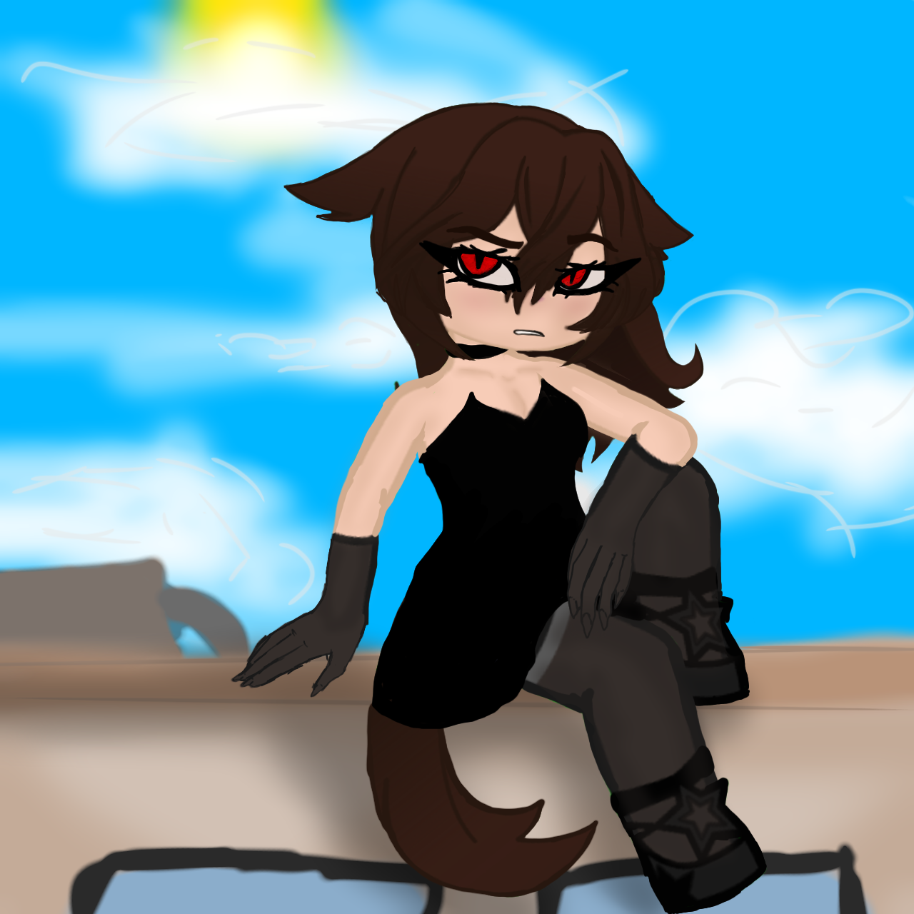 Sugar sitting on building - ibisPaint