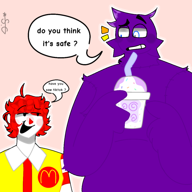 Grimace & ronald trying the shake X) - ibisPaint