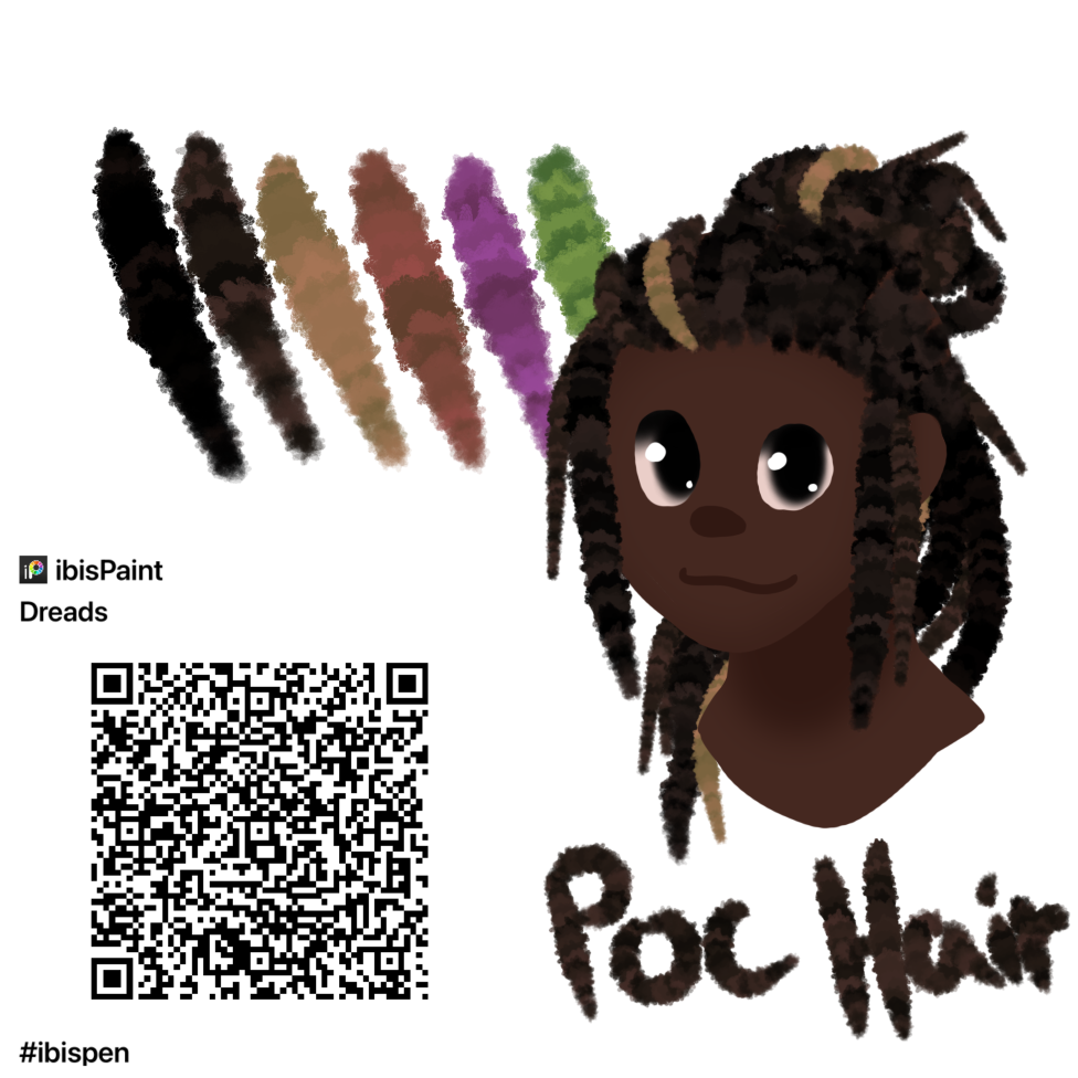 Dreadlock brush for poc hair - ibisPaint