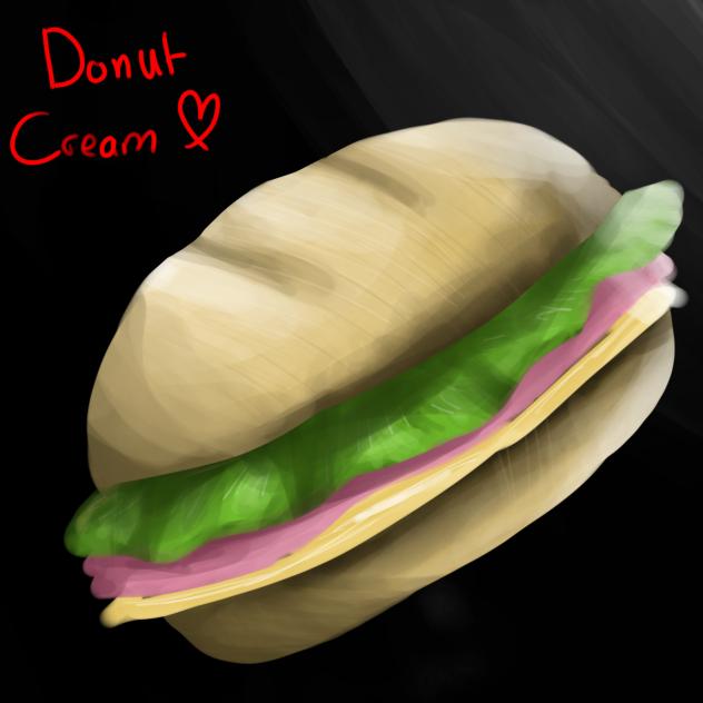 Bread,cheese,ham and salad - ibisPaint