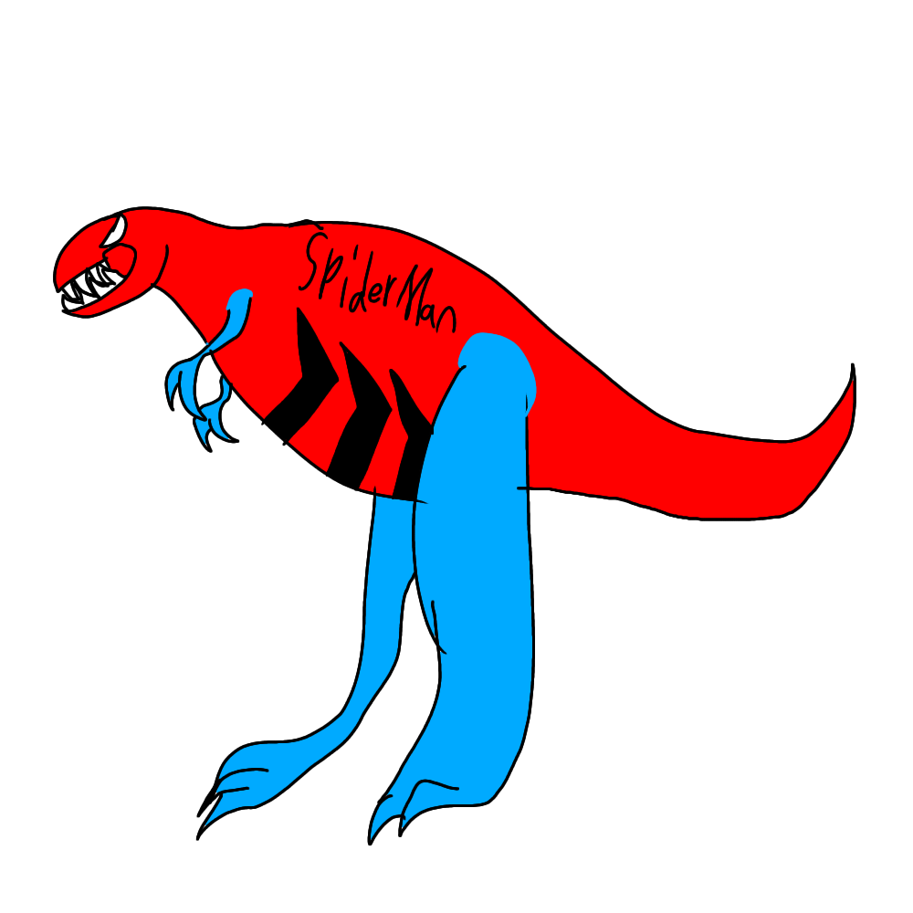 Spiderman T-rex - ibisPaint