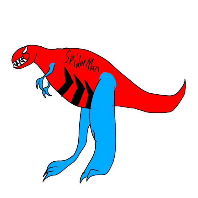 Spiderman T-rex - ibisPaint