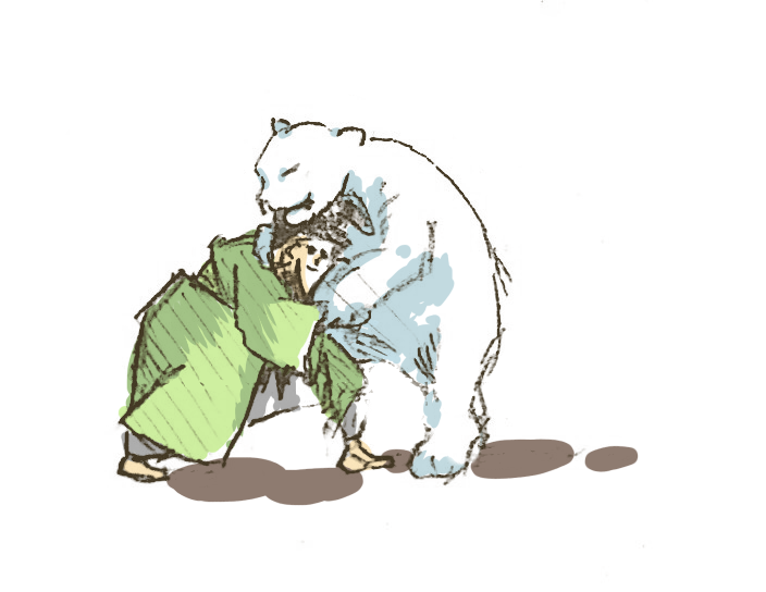 シロクマと相撲をとる帝 - ibisPaint