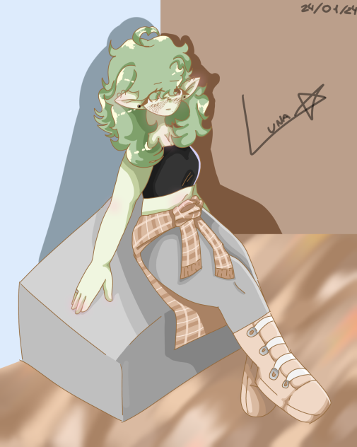 Luna on WH again - ibisPaint