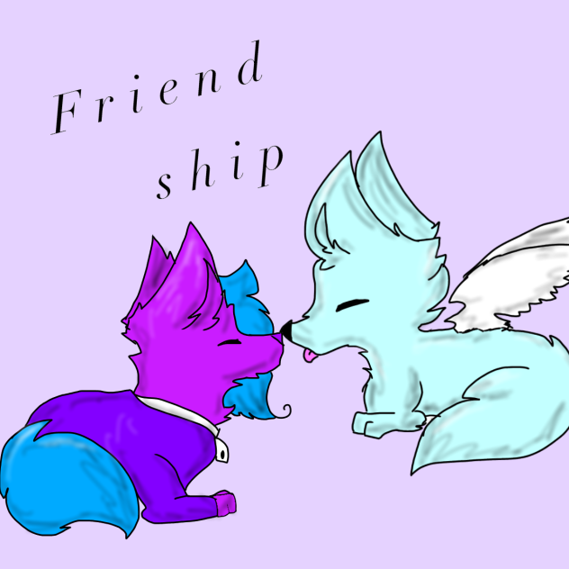 Friendship💜 ( Ft, Blue Cat snow XD ) - ibisPaint