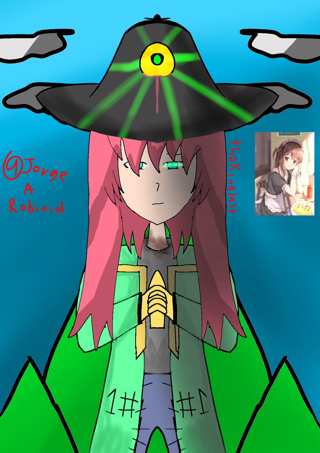 a cat girl witch is here made by Jorge - ibisPaint