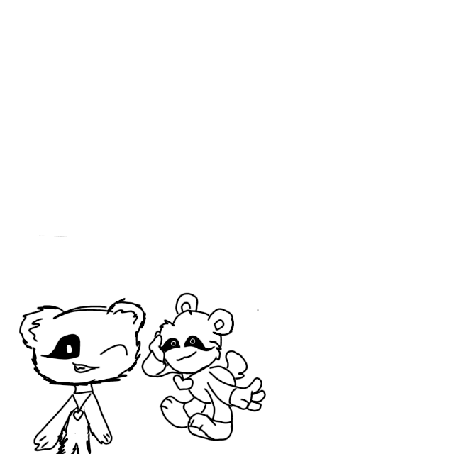 Bobby bear Hugs Sister - ibisPaint