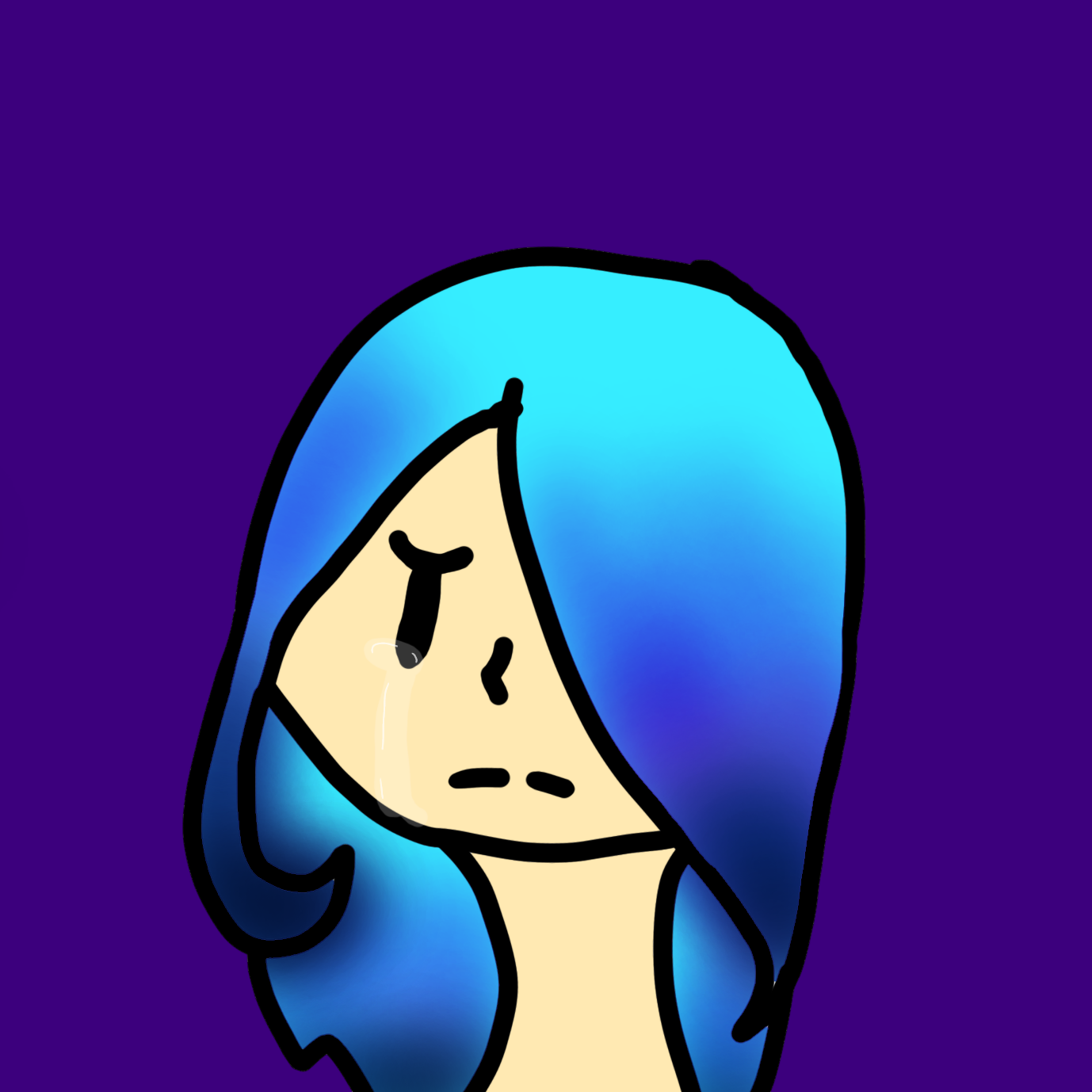cry -blue - ibisPaint