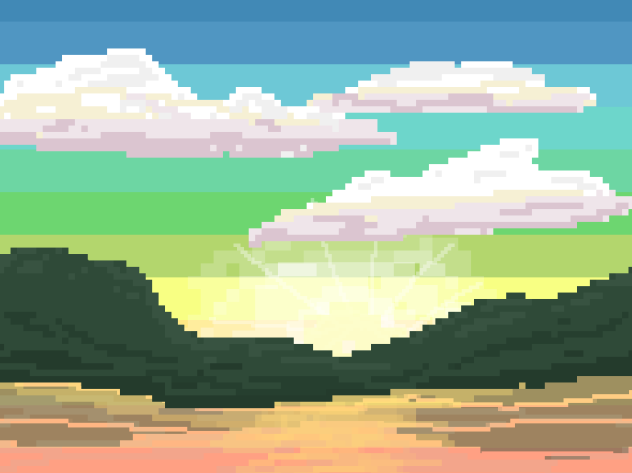Pixel sunset - ibisPaint